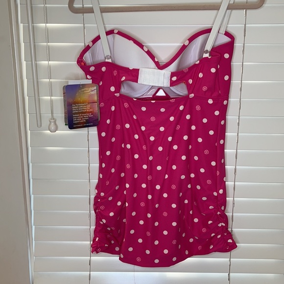 Coco Rave | Swim | Coco Rave Watermelon Pink White Polka Dot Swimdres ...